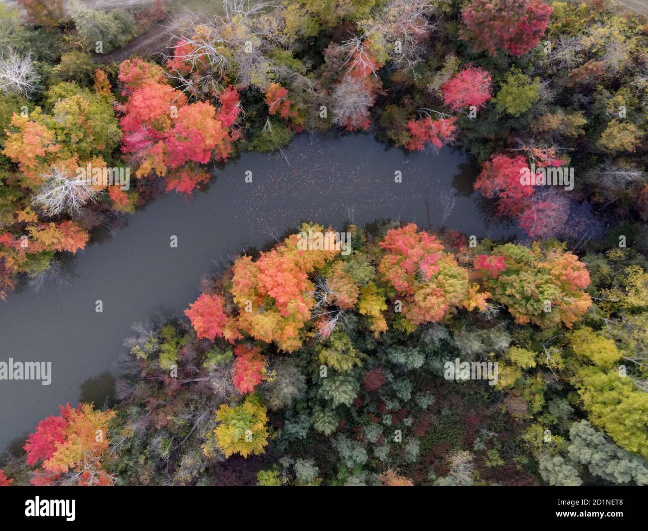 Oct 5 2020 - Sharon Creek Conservation Area - Aerial 2020 Stock Photo ...