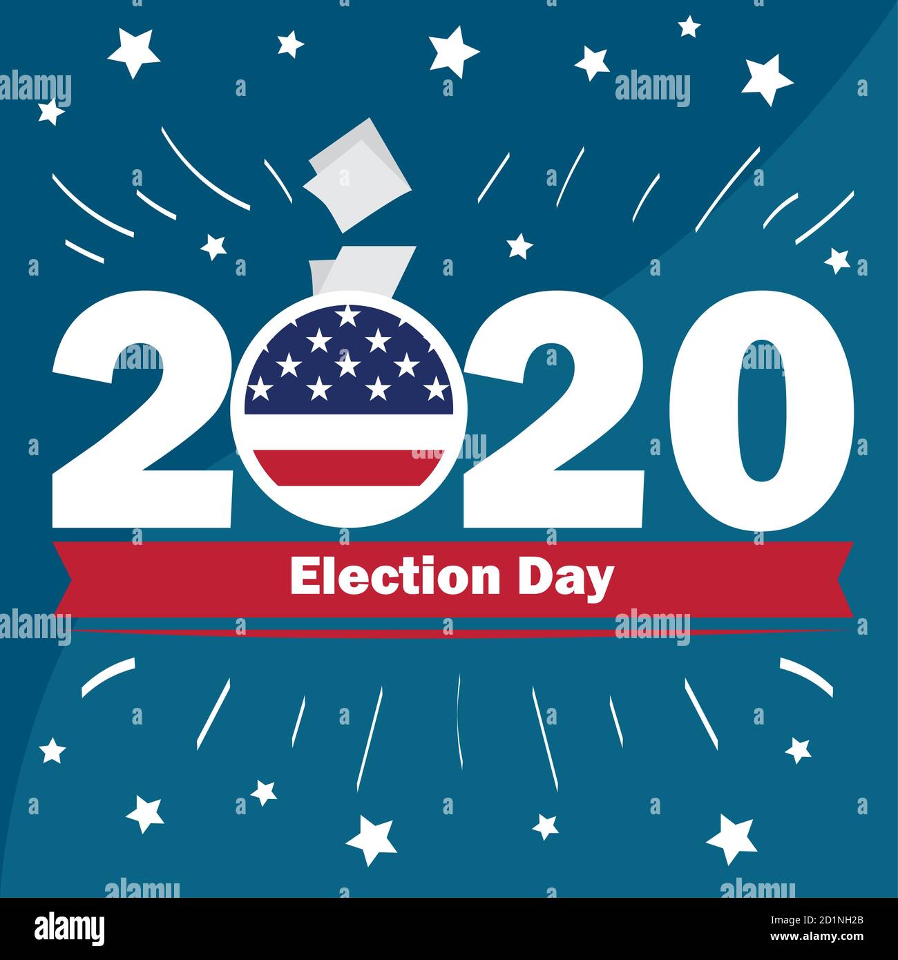 USA election day poster. Vote 2020 - Vector illustration Stock Vector ...