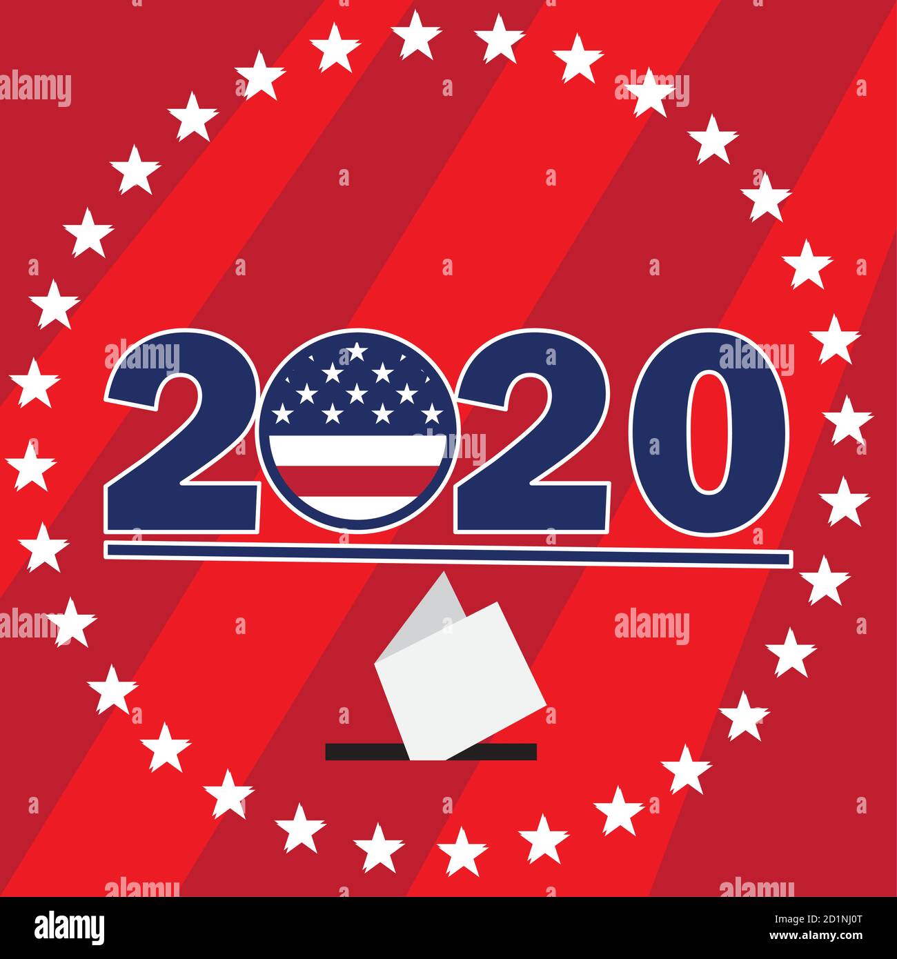 USA election day poster. Vote 2020 - Vector illustration Stock Vector ...