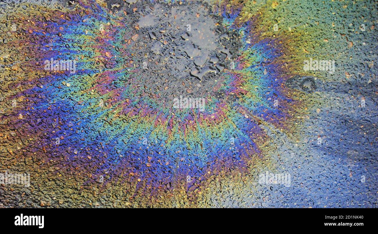 Oil Spill On Asphalt High Resolution Stock Photography and Images - Alamy