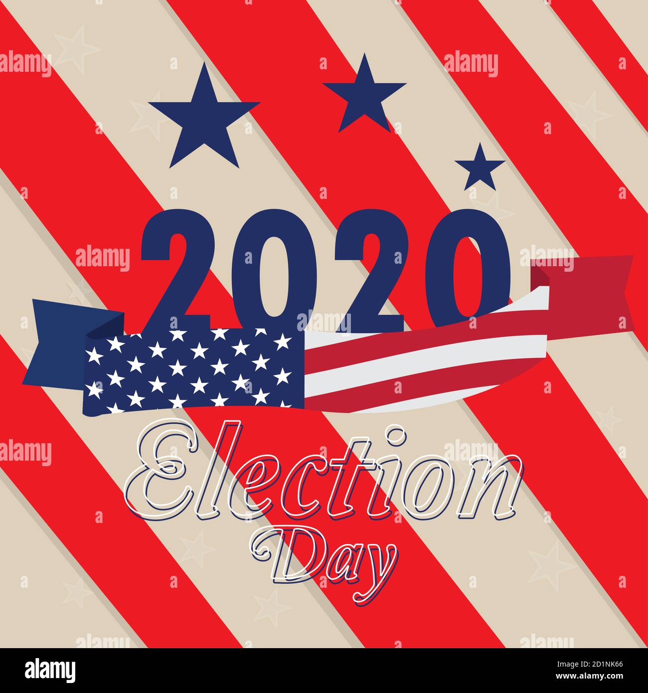 USA election day poster. Vote 2020 - Vector illustration Stock Vector ...