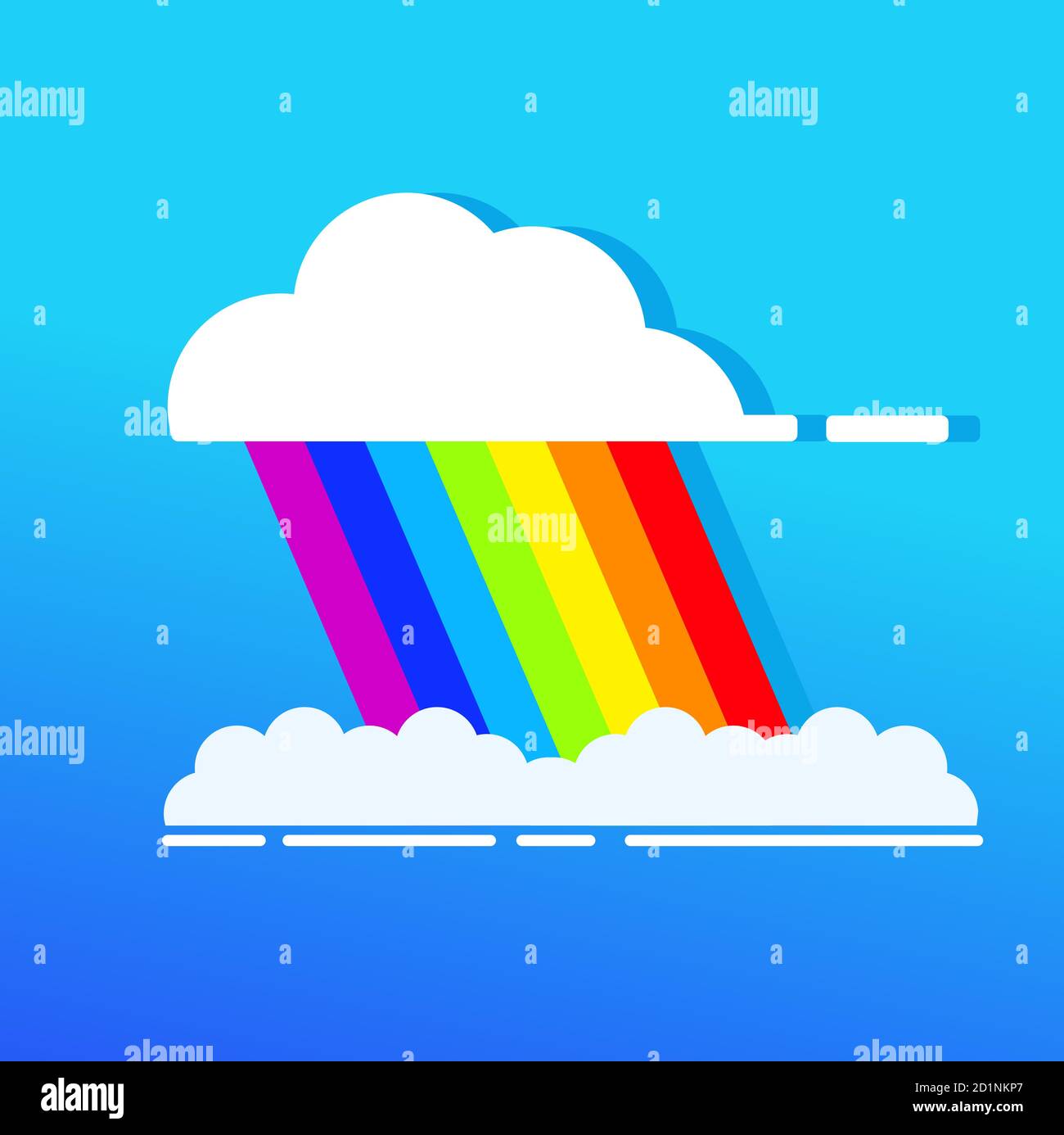 Cloud rainbow rain.Cartoon vector flat. LGBT community symbol Stock ...