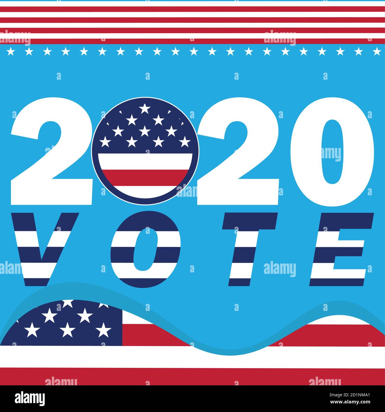 USA election day poster. Vote 2020 - Vector illustration Stock Vector ...