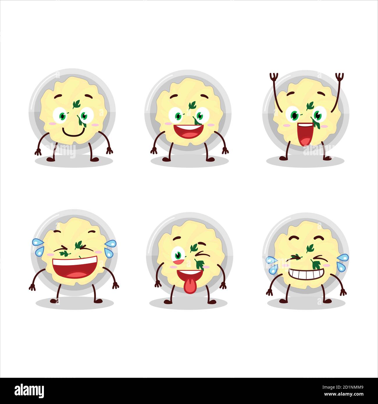 Cartoon character of mashed potatoes with smile expression Stock Vector ...