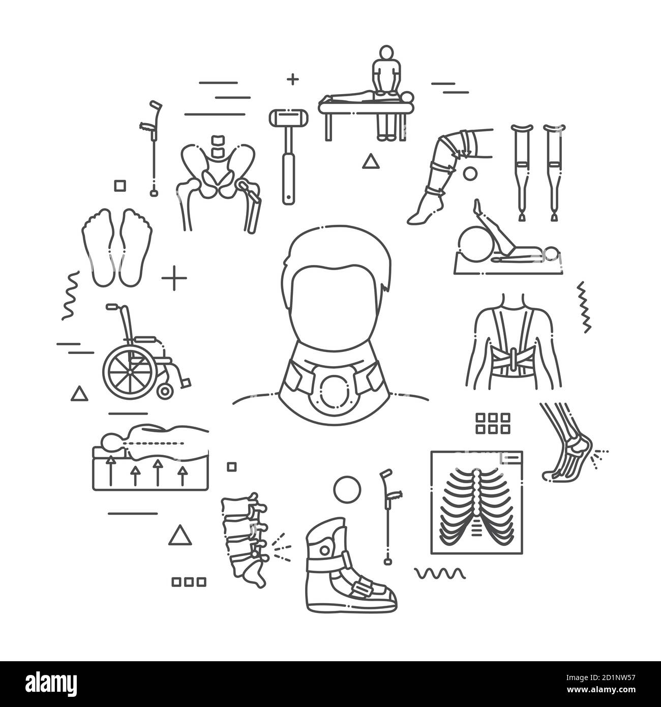 Orthopedics web banner. Rehabilitation after injuries. Musculoskeletal ...