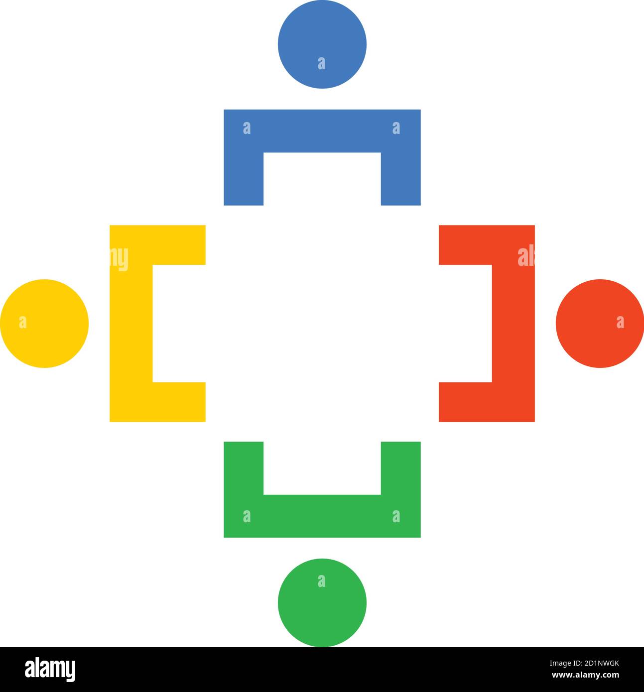 Teamwork people together, vector Stock Vector Image & Art - Alamy