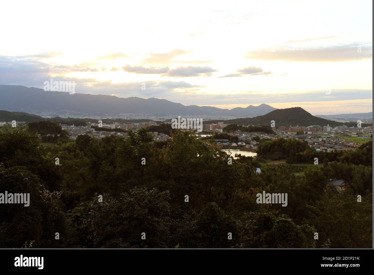 Overlooking Asuka town in Nara as seen from Amakashi no Oka Observatory ...
