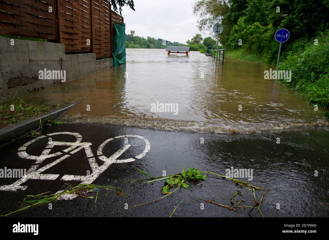 Flooded bike trail hi-res stock photography and images - Alamy