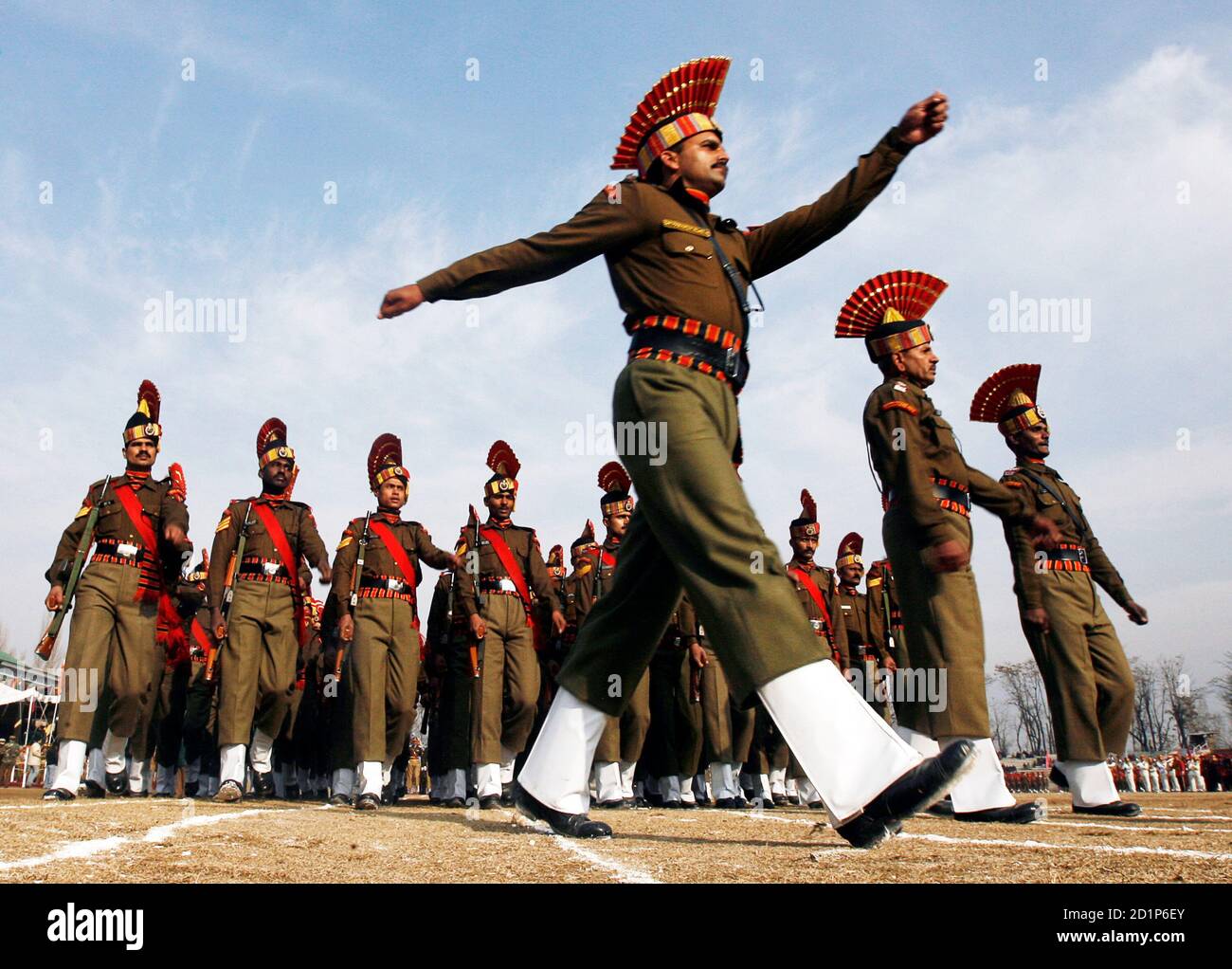 Indian soldiers march past during hi-res stock photography and images ...