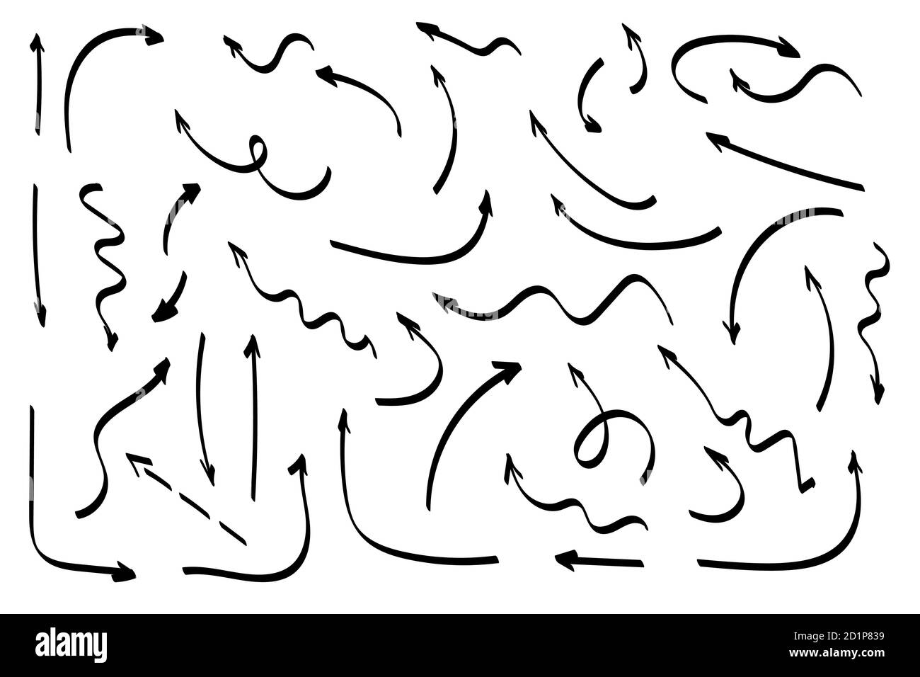 Doodle symbols pointer icons Cut Out Stock Images & Pictures - Alamy