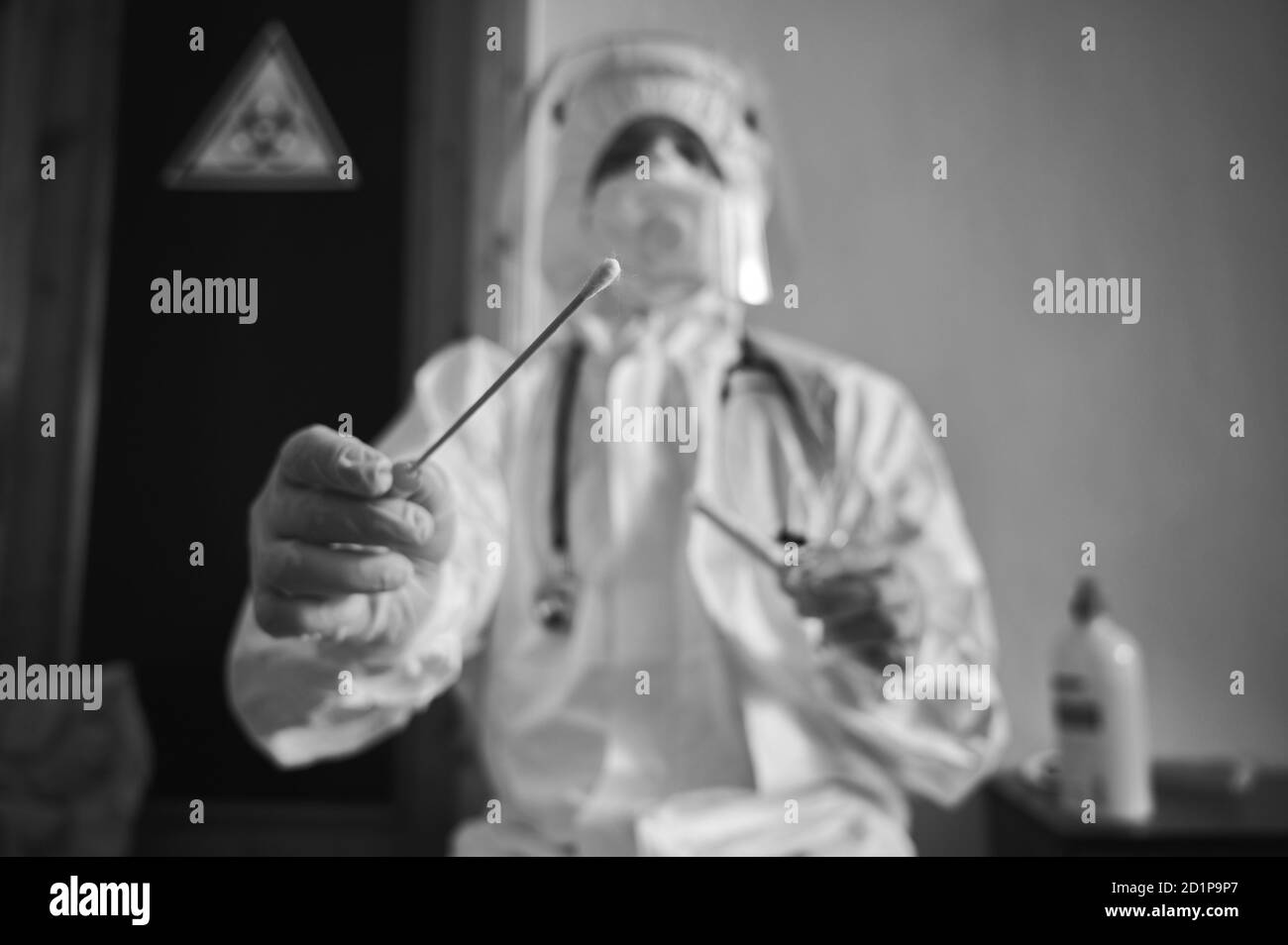 Man covid test Black and White Stock Photos & Images - Alamy