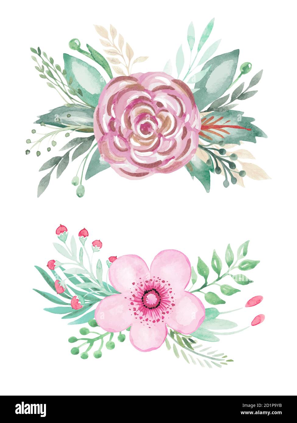 Floral and Greenery Clipart. Bouquets and arrangements clip art ...