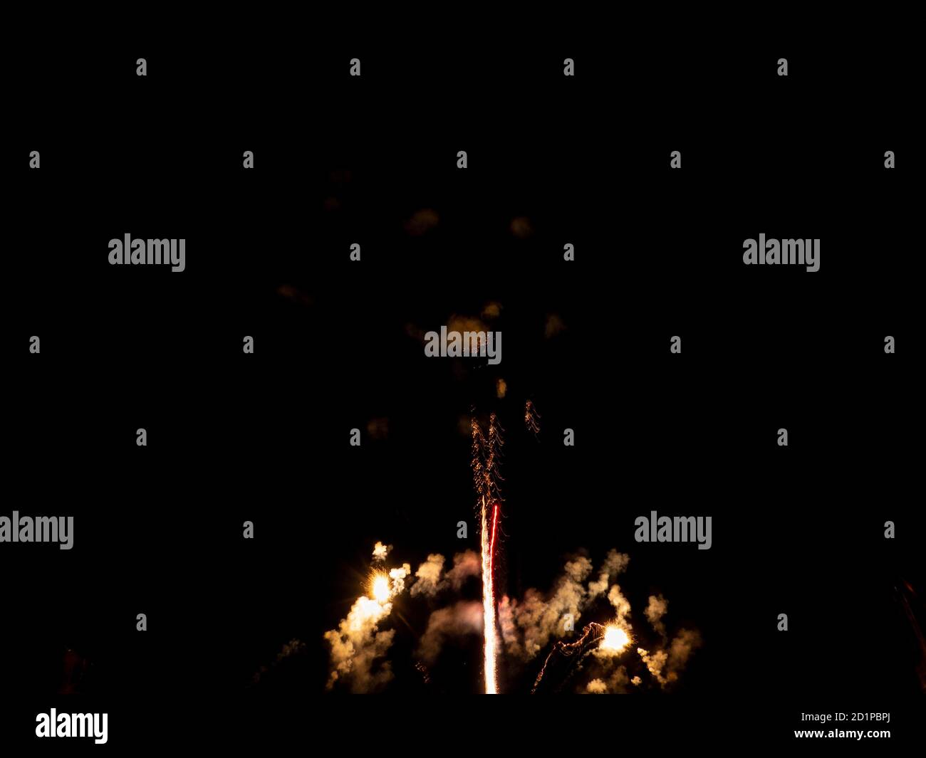 Explosion of firework cracker for bokeh background effect Stock Photo ...