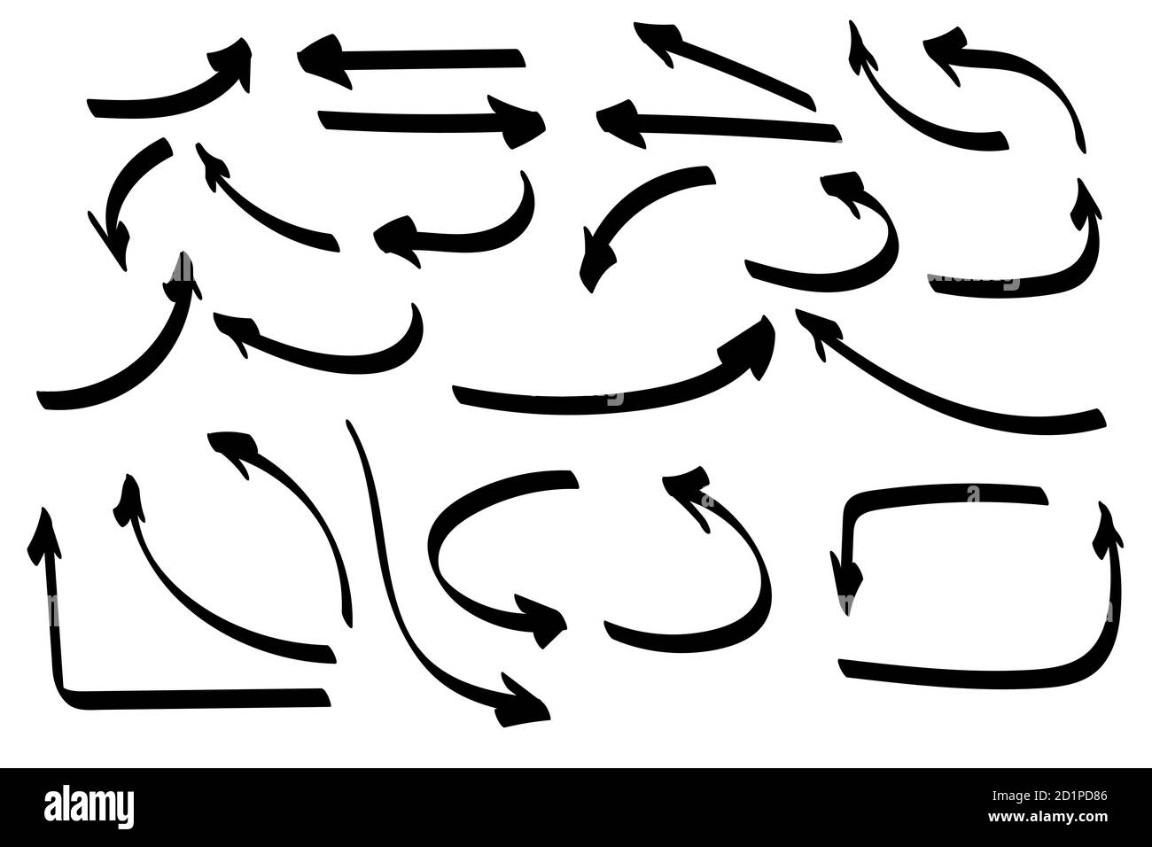 Doodle symbols. Pointer icons. Pointer graphic symbols Stock Vector ...