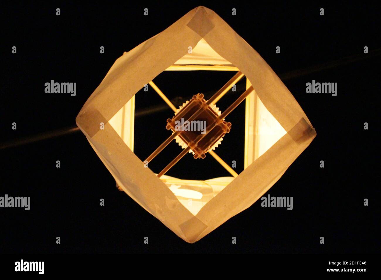 Closeup view of Japanese lantern from the bottom Stock Photo - Alamy