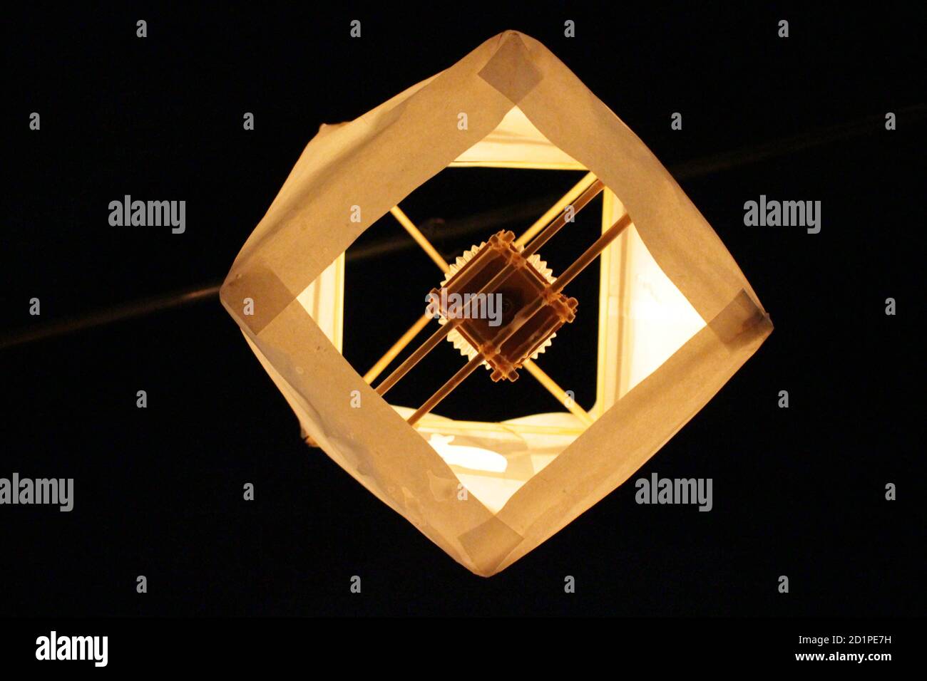 Closeup view of Japanese lantern from the bottom Stock Photo - Alamy