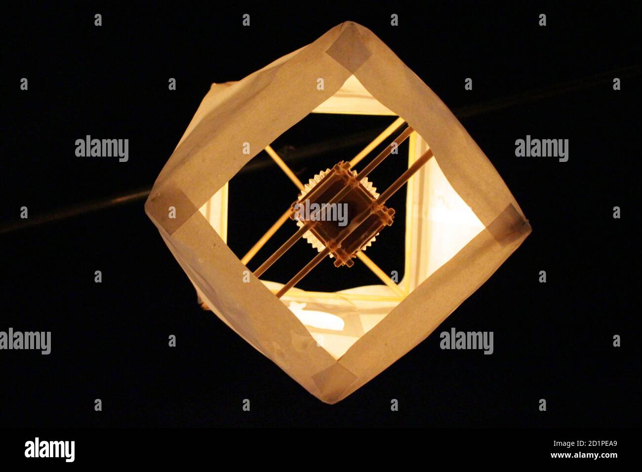 Closeup view of Japanese lantern from the bottom Stock Photo - Alamy