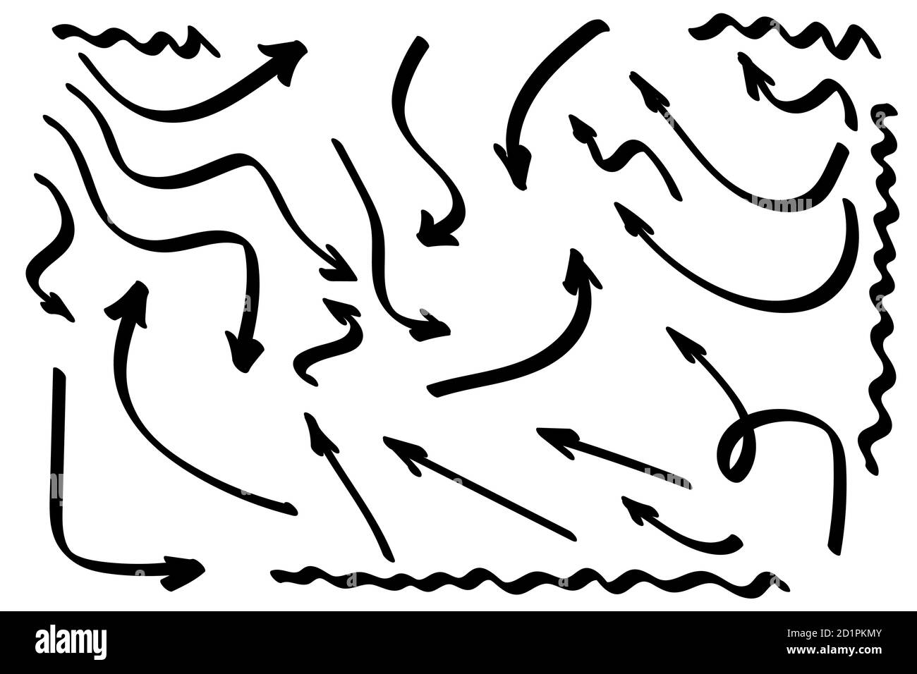 Doodle symbols. Pointer icons. Pointer graphic symbols Stock Vector ...