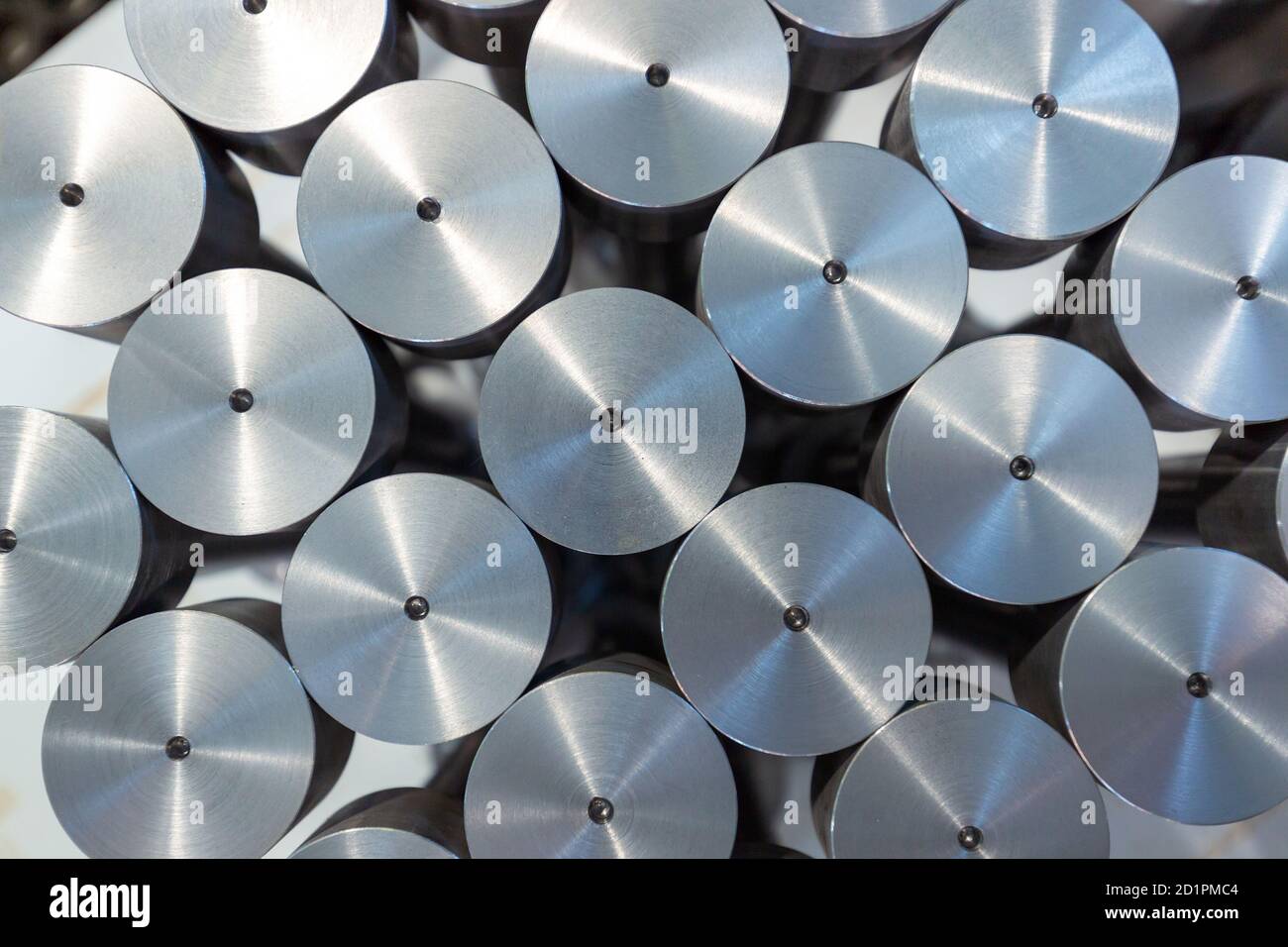 Industrial background from metal parts produced in metal industry Stock ...