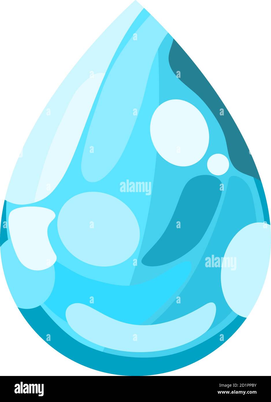 Blue water drop icon vector in flat design Stock Vector Image & Art - Alamy