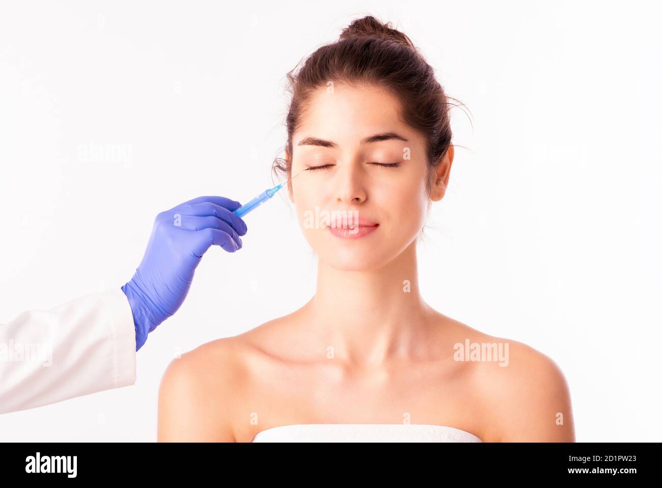 Woman botulinum toxin Cut Out Stock Images & Pictures - Alamy