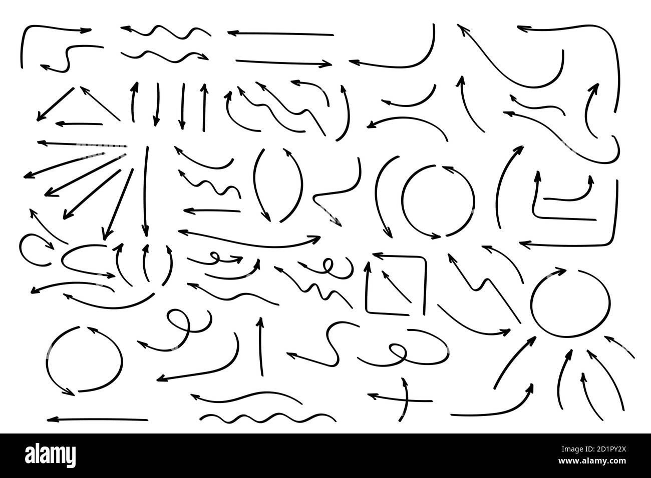 Doodle symbols. Pointer icons. Pointer graphic symbols Stock Vector ...