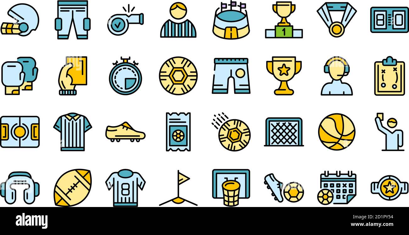 Referee icons set vector flat Stock Vector Image & Art - Alamy