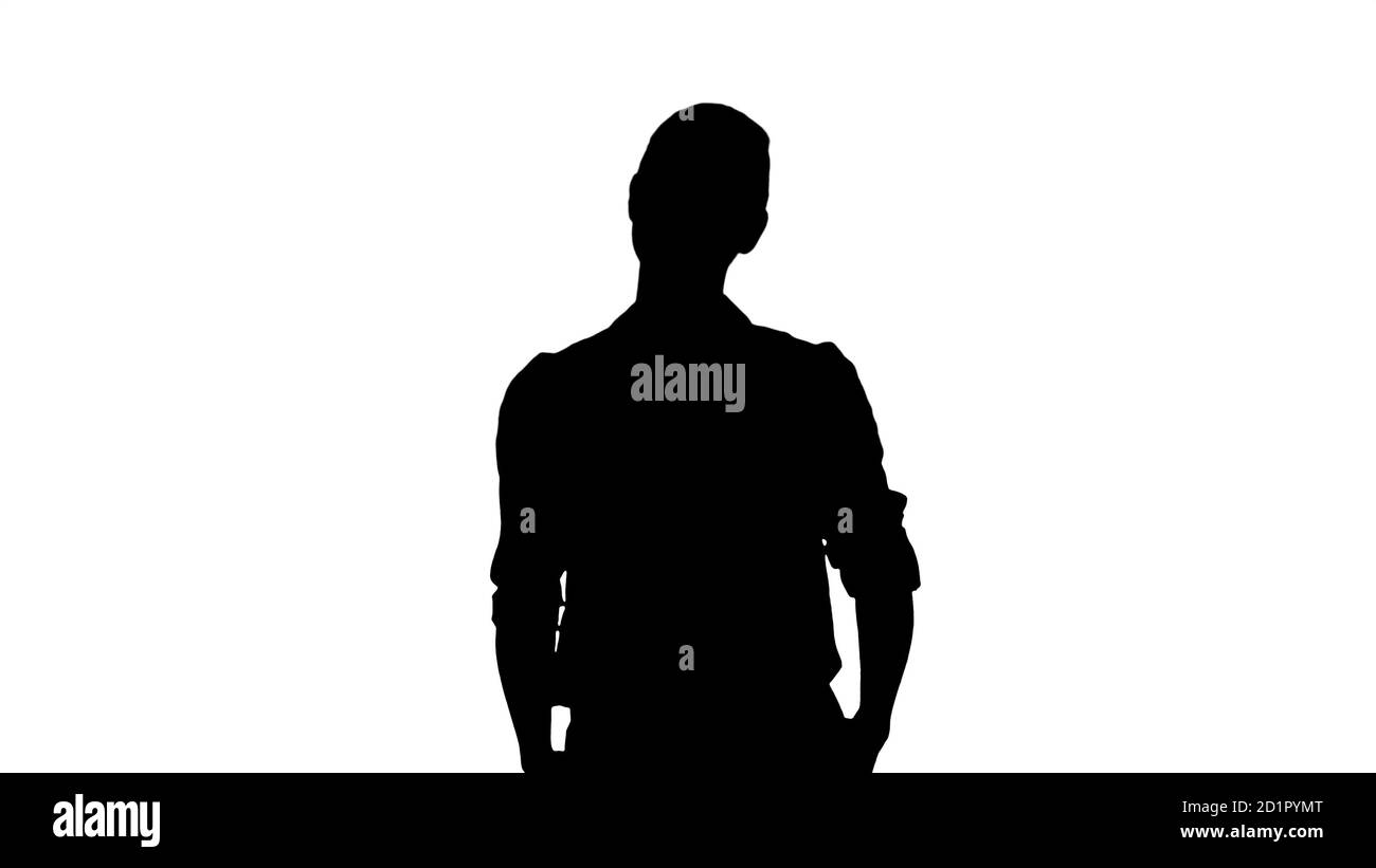 Silhouette Looking great. Marvelous optimistic business woman sm Stock ...