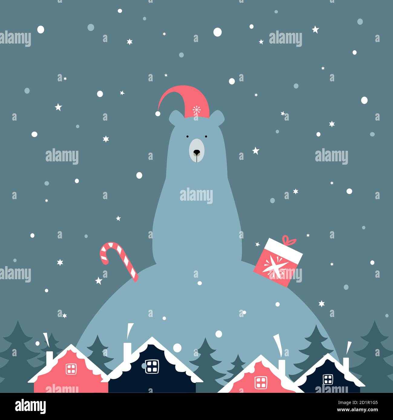 Polar bear home snow Stock Vector Images - Alamy