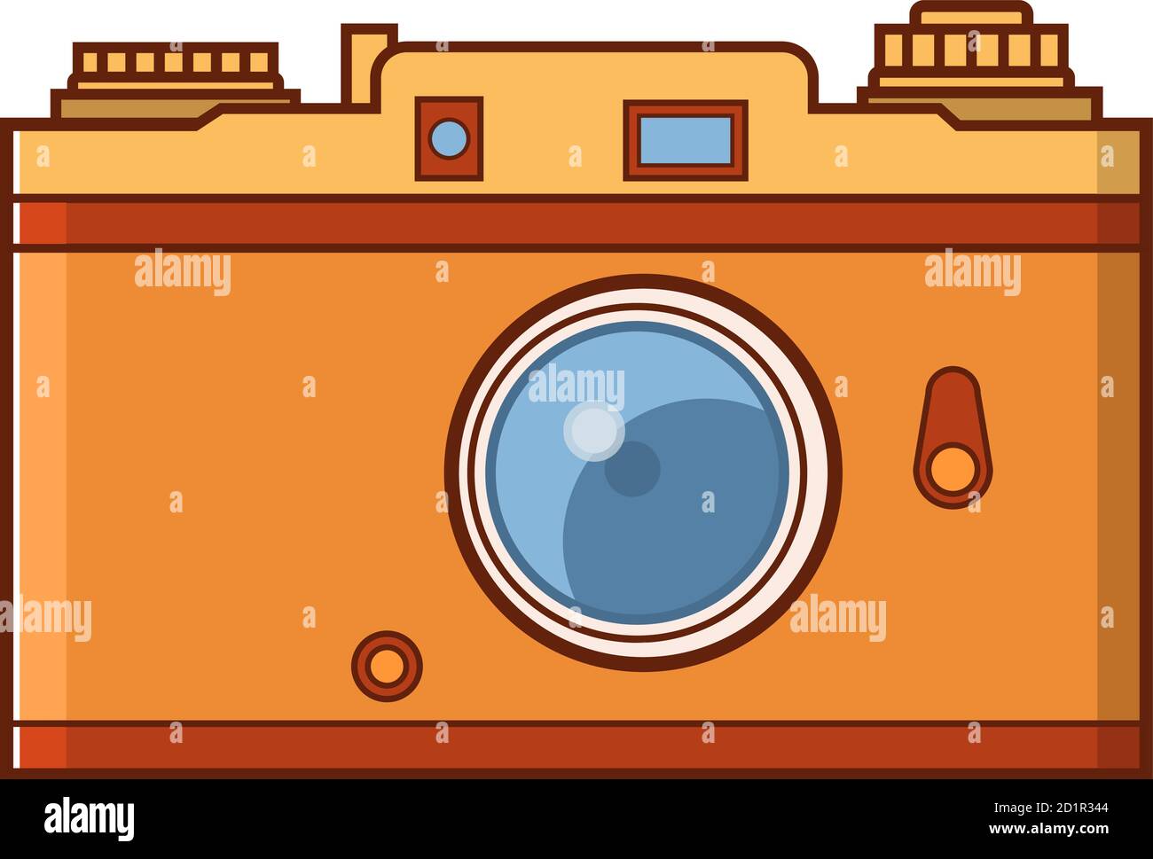 Old camera retro vintage.Flat vector isolated on a white background ...