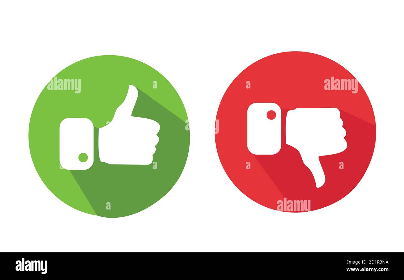 Modern Thumbs Up and Thumbs Down Icons Stock Vector Image & Art - Alamy