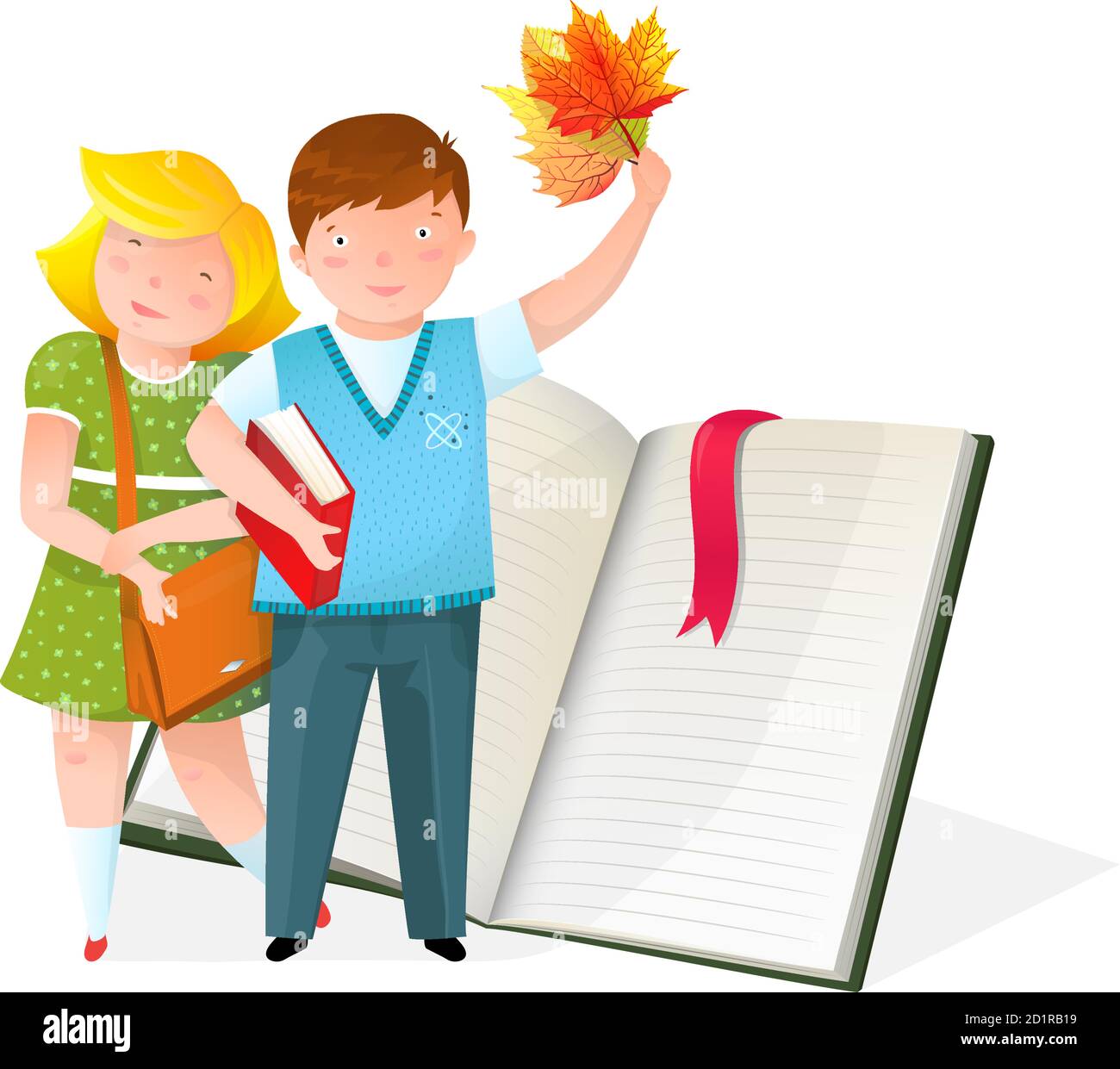 Little kids with textbook flat vector illustration Stock Vector Image ... Little kids with textbook flat vector illustration Stock Vector Image ...