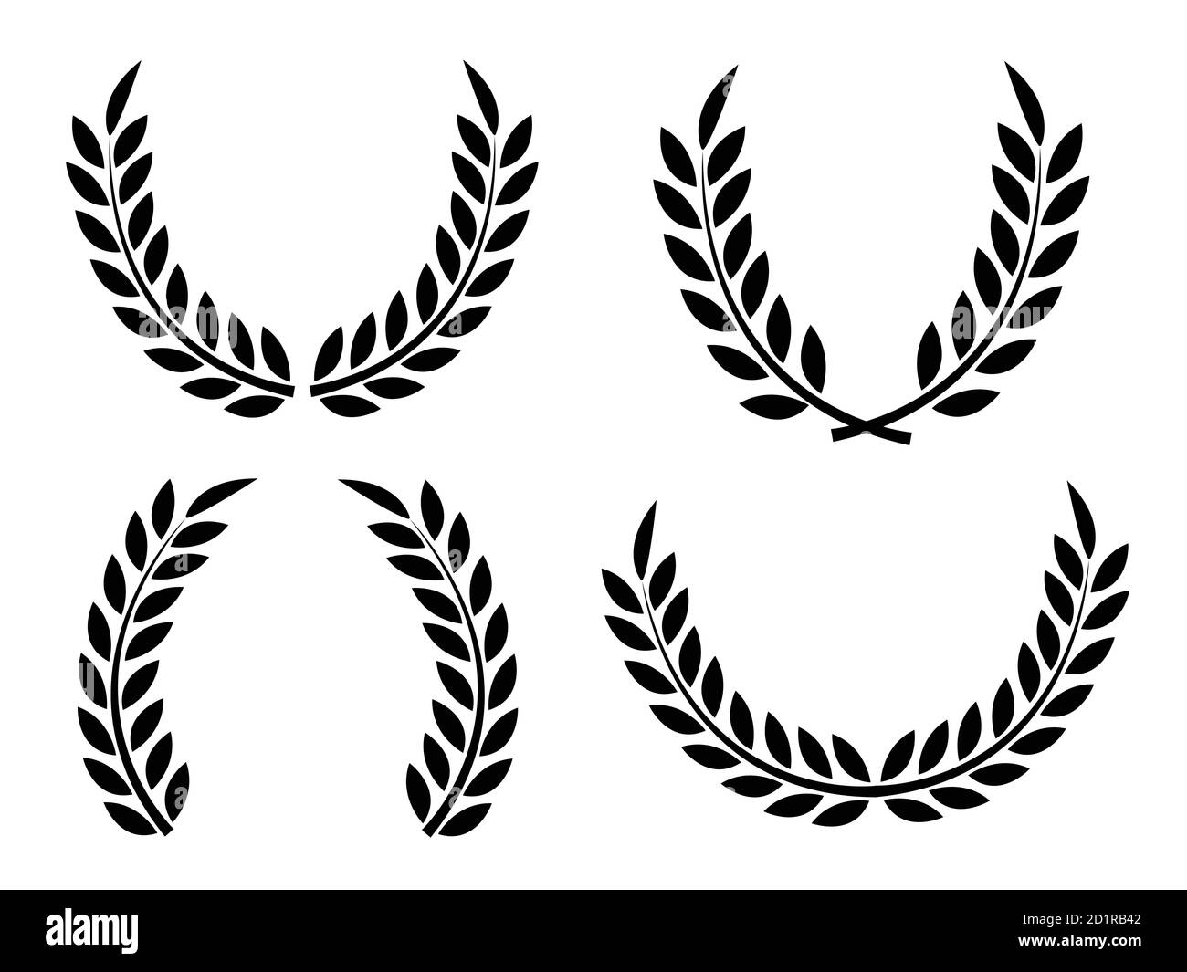 Laurel wreaths set vector isolated Stock Vector Image & Art - Alamy