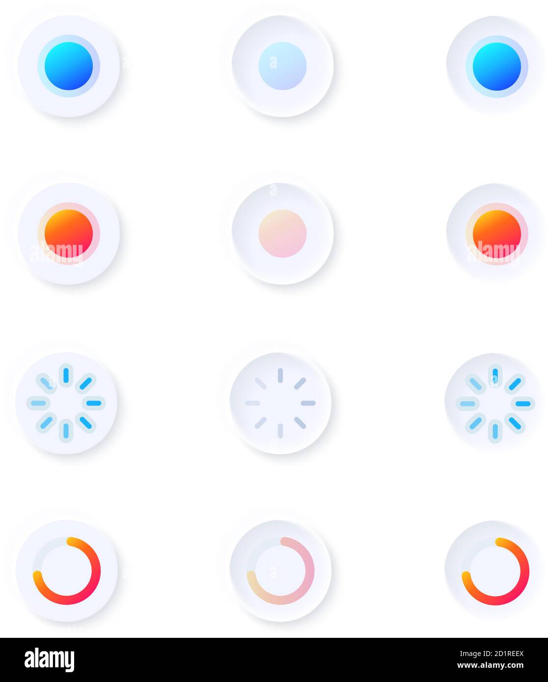 Waiting symbols UI elements kit Stock Vector Image & Art - Alamy