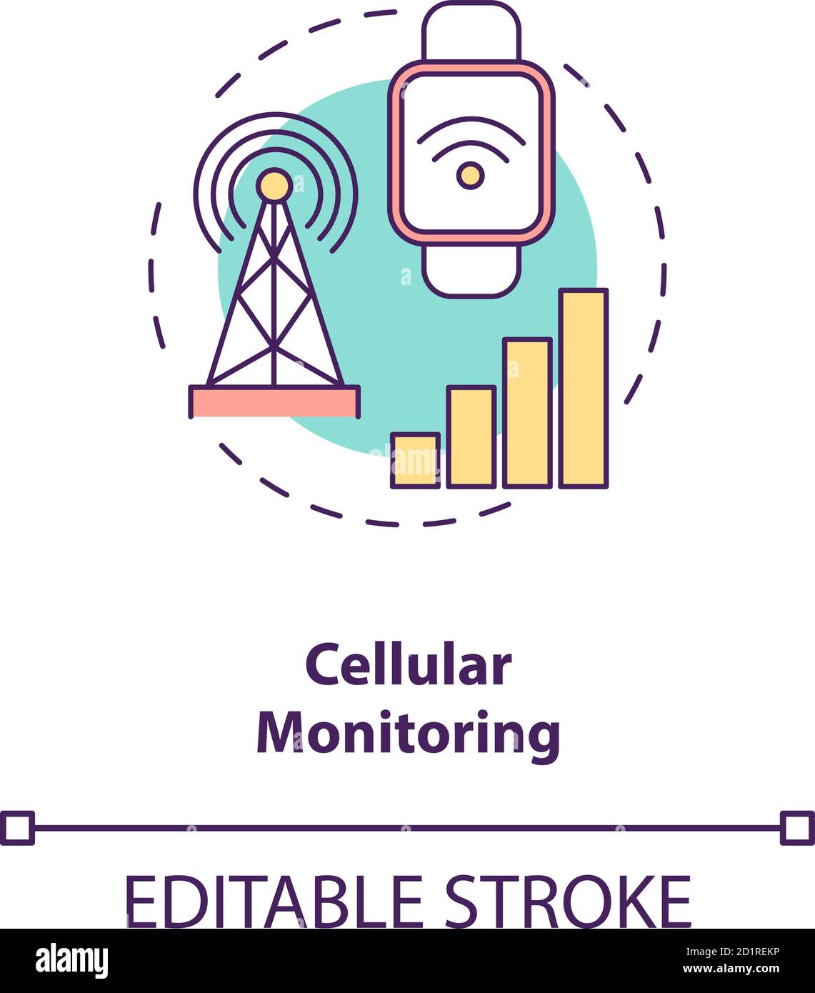 Cellular monitoring concept icon Stock Vector Image & Art - Alamy