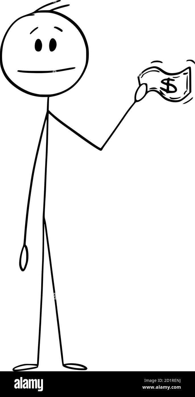 Vector cartoon stick figure drawing conceptual illustration of customer ...