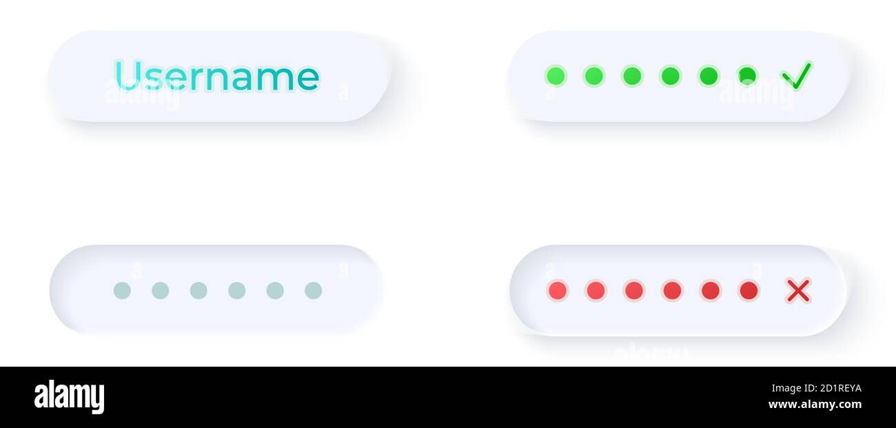 Login panels UI elements kit Stock Vector Image & Art - Alamy