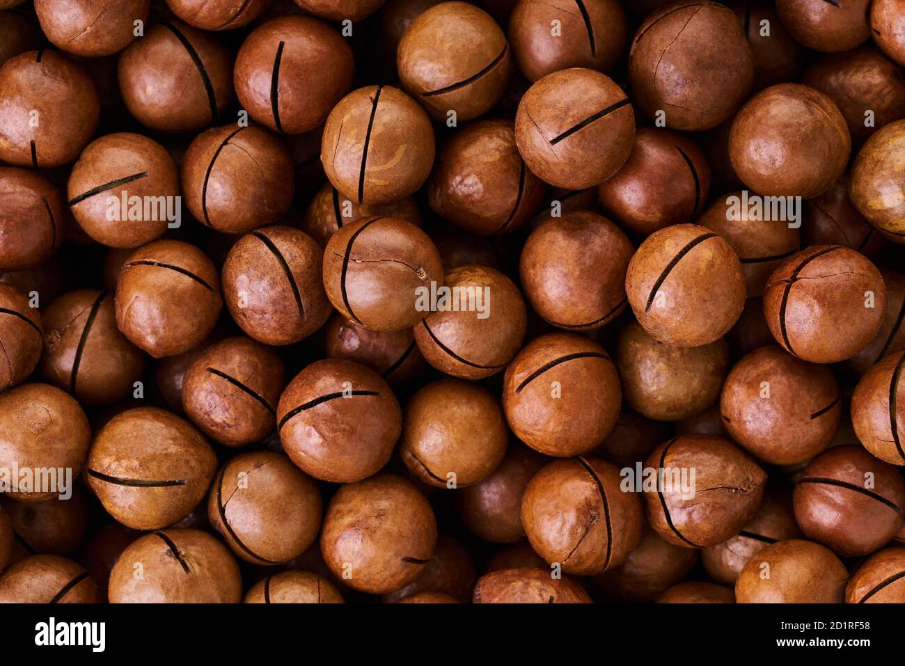 food background, texture of nuts macadam closeup Stock Photo - Alamy