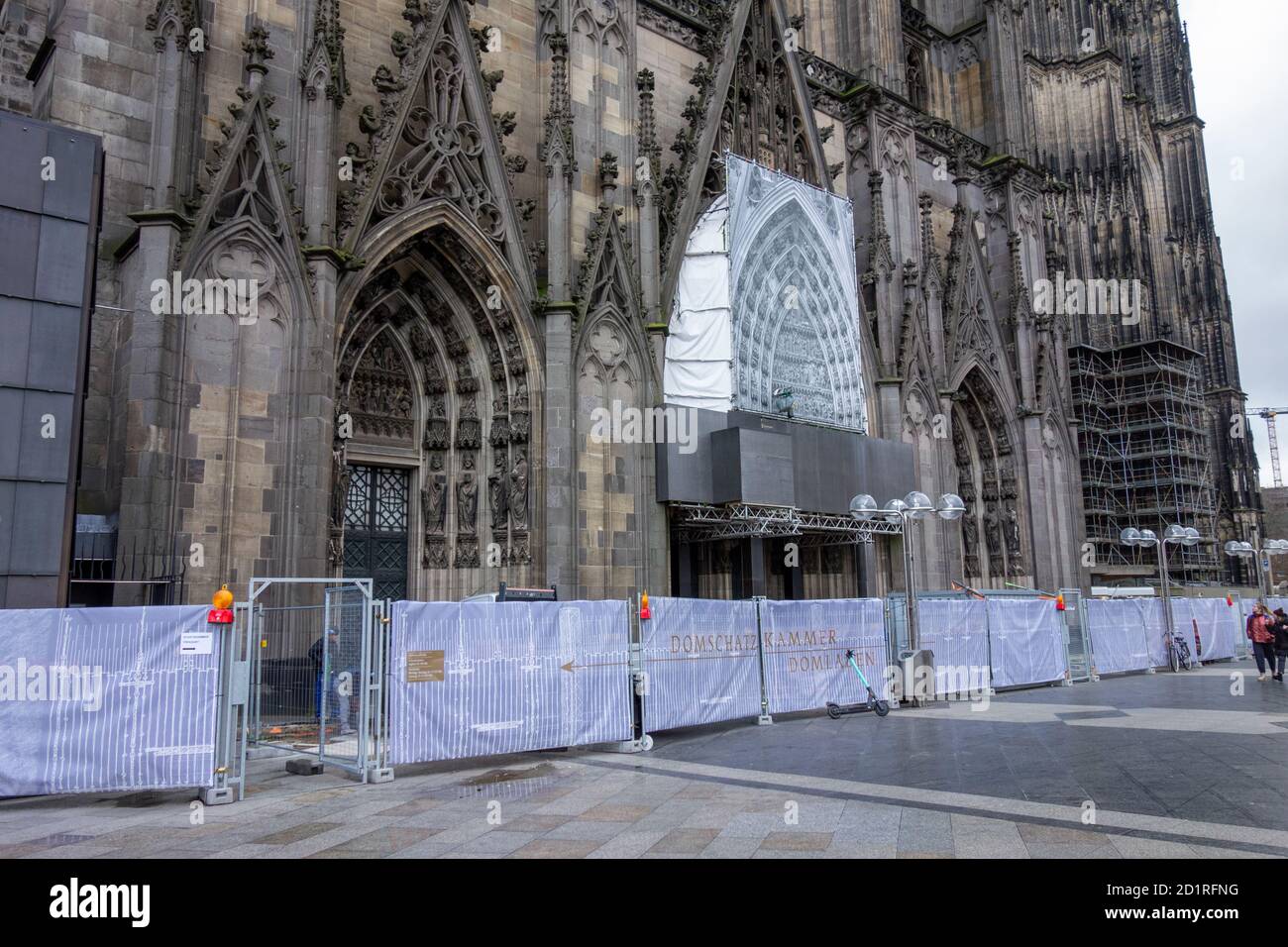 February 3rd, 2020, Entrance to the Tresury at Cologne Cathedral ...