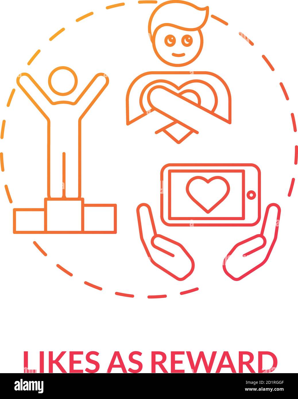 Likes as reward concept icon Stock Vector Image & Art - Alamy