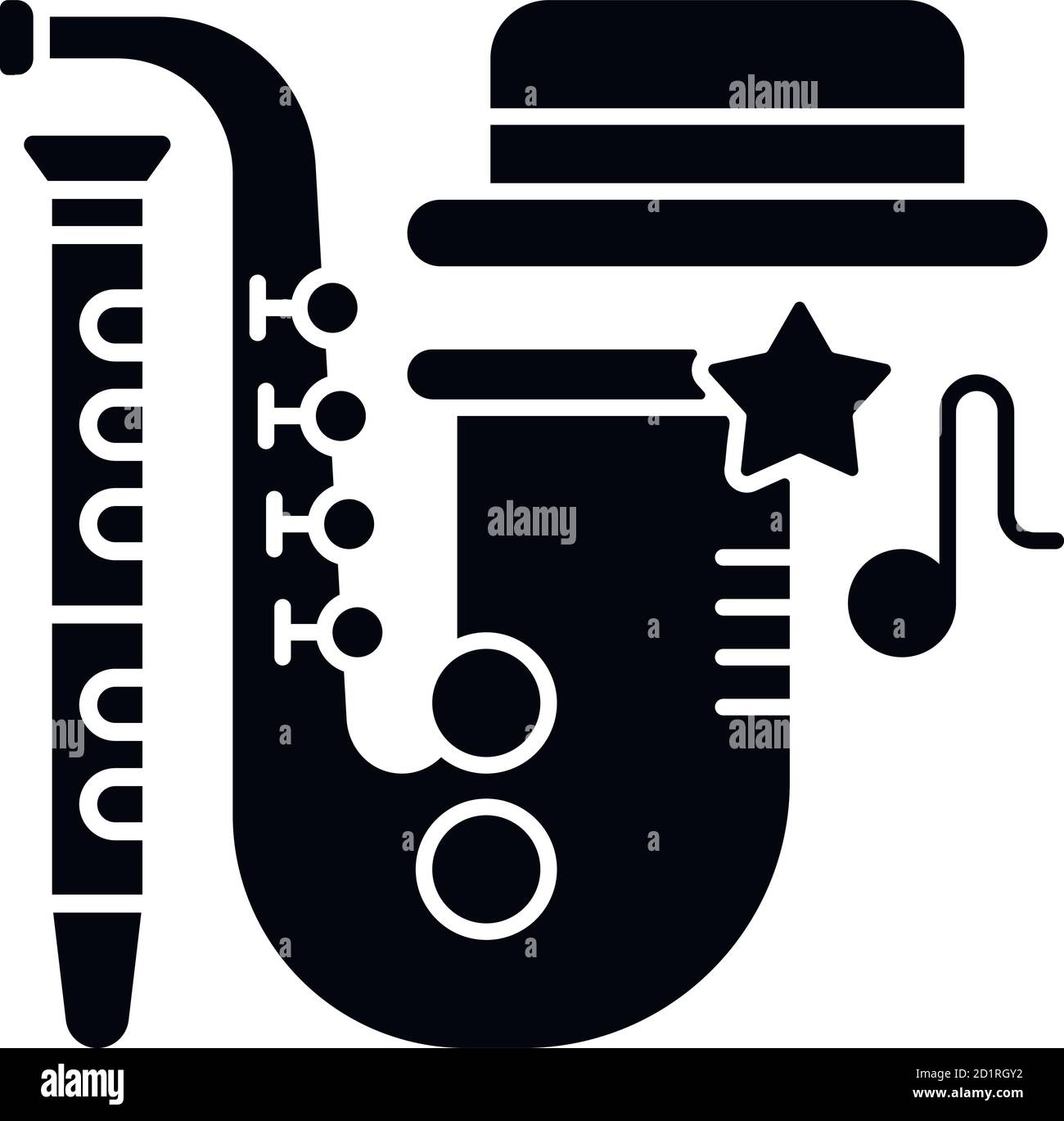 Jazz music black glyph icon Stock Vector Image & Art - Alamy