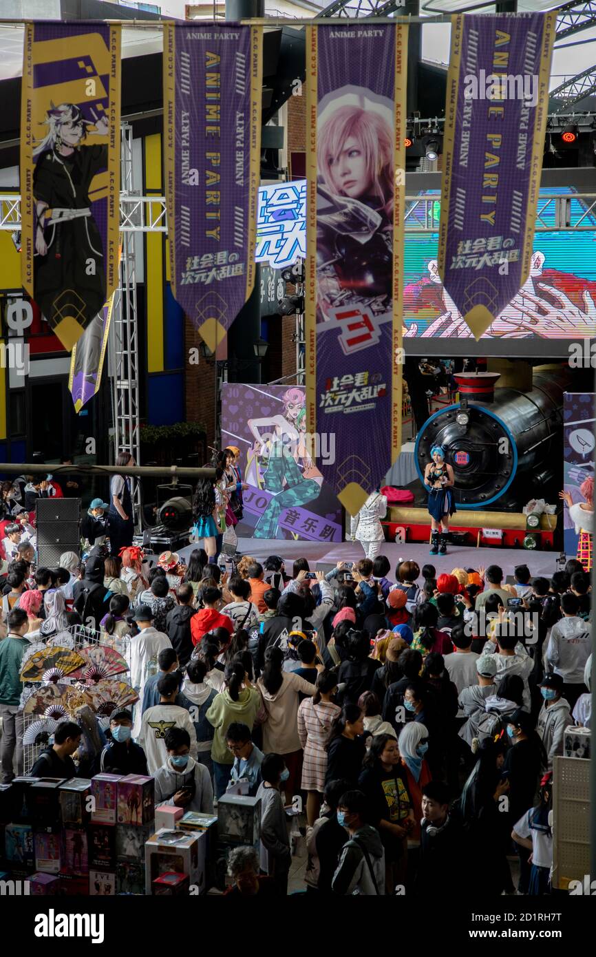 Young people makeup and cosplay on an ACGN party. ACGN, a combined ...