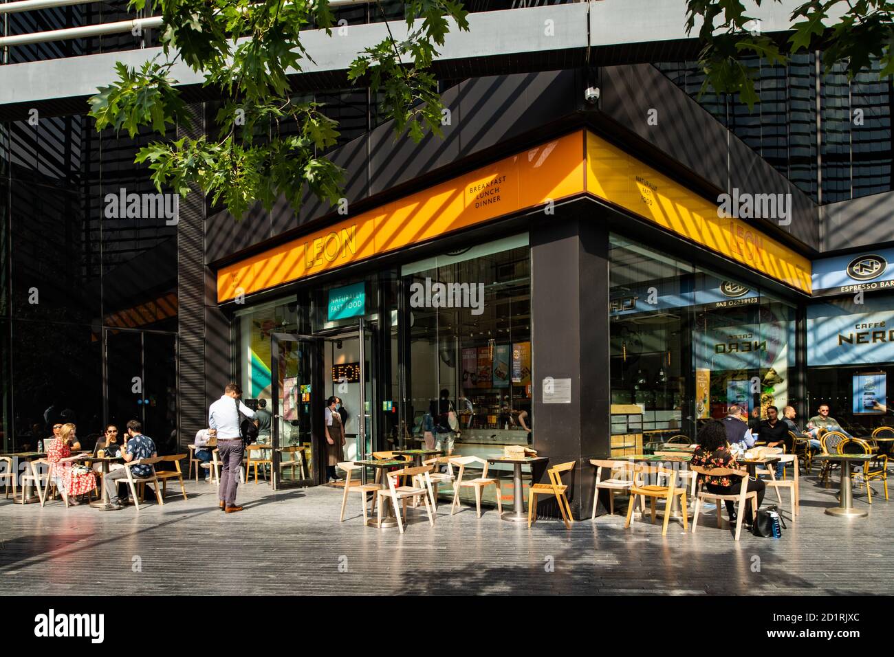 Exterior of Leon restaurant and cafe, food retail store in London Stock ...