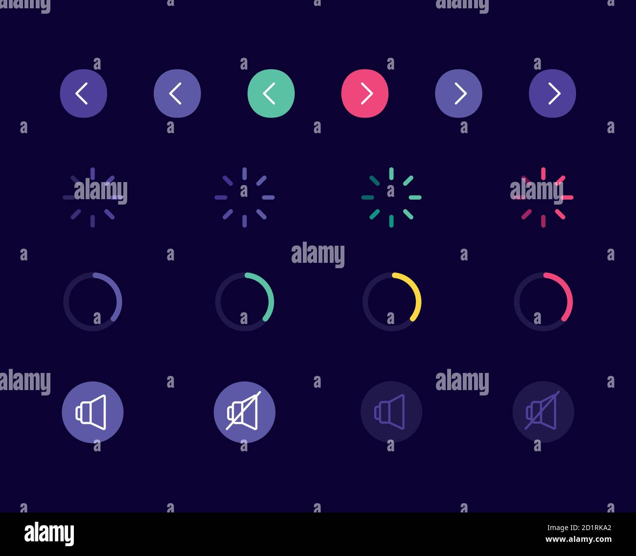 Music loading UI elements kit Stock Vector Image & Art - Alamy