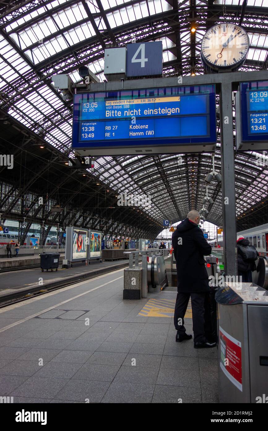 Cologne central station with local train hi-res stock photography and ...