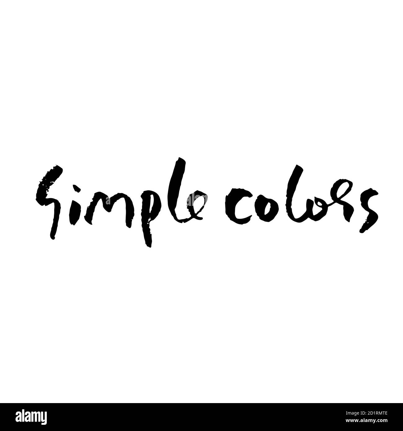 Simple colors. Hand drawn modern brush lettering. Typography banner ...