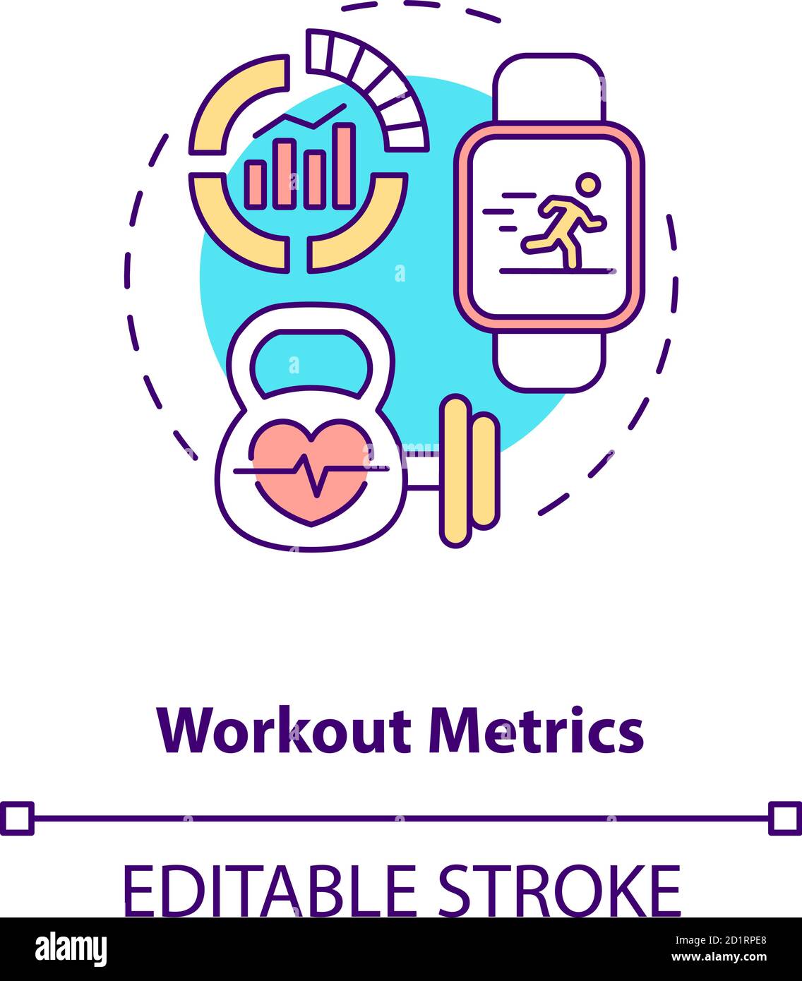 Workout metrics concept icon Stock Vector Image & Art - Alamy