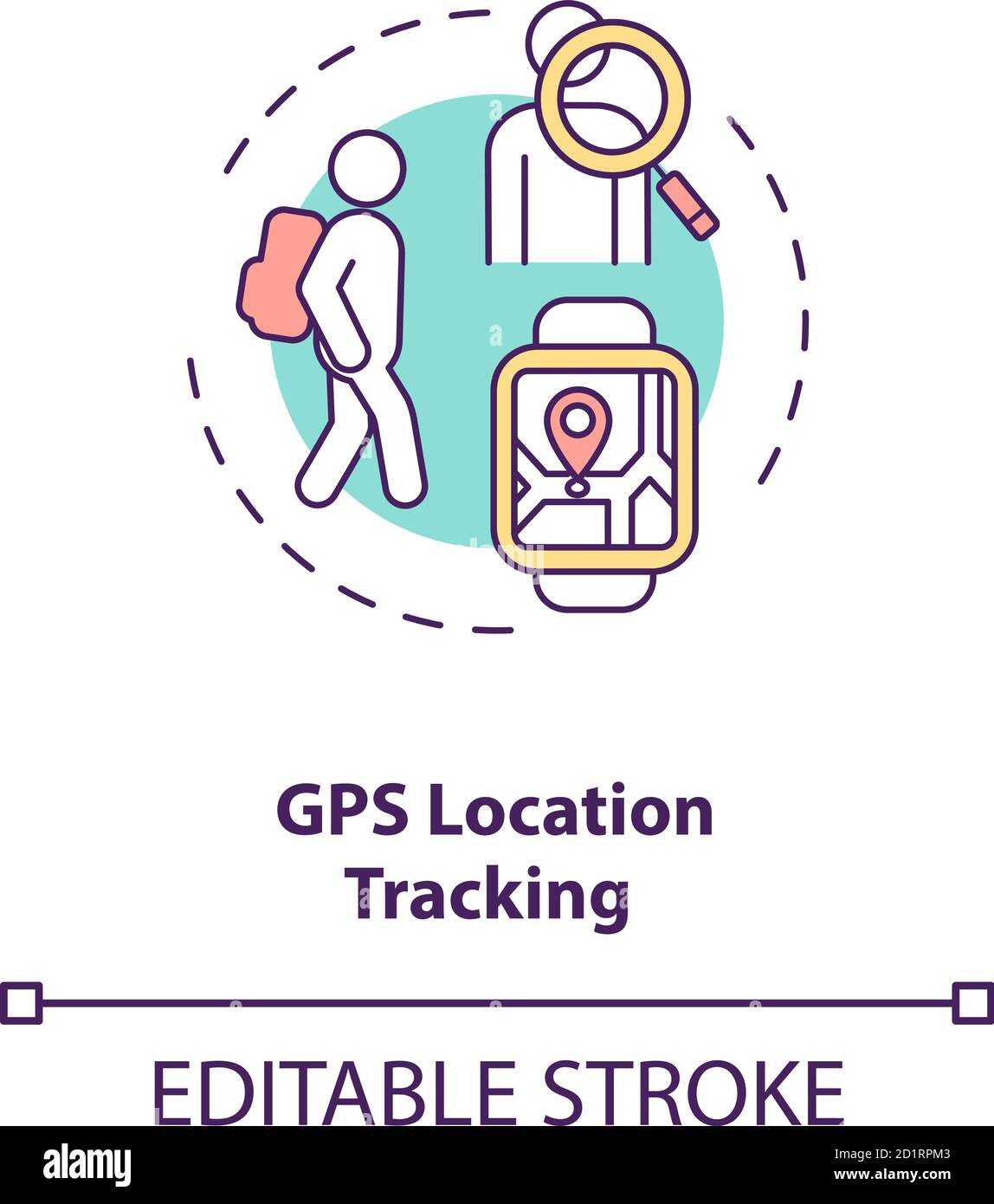 GPS location tracking concept icon Stock Vector Image & Art - Alamy