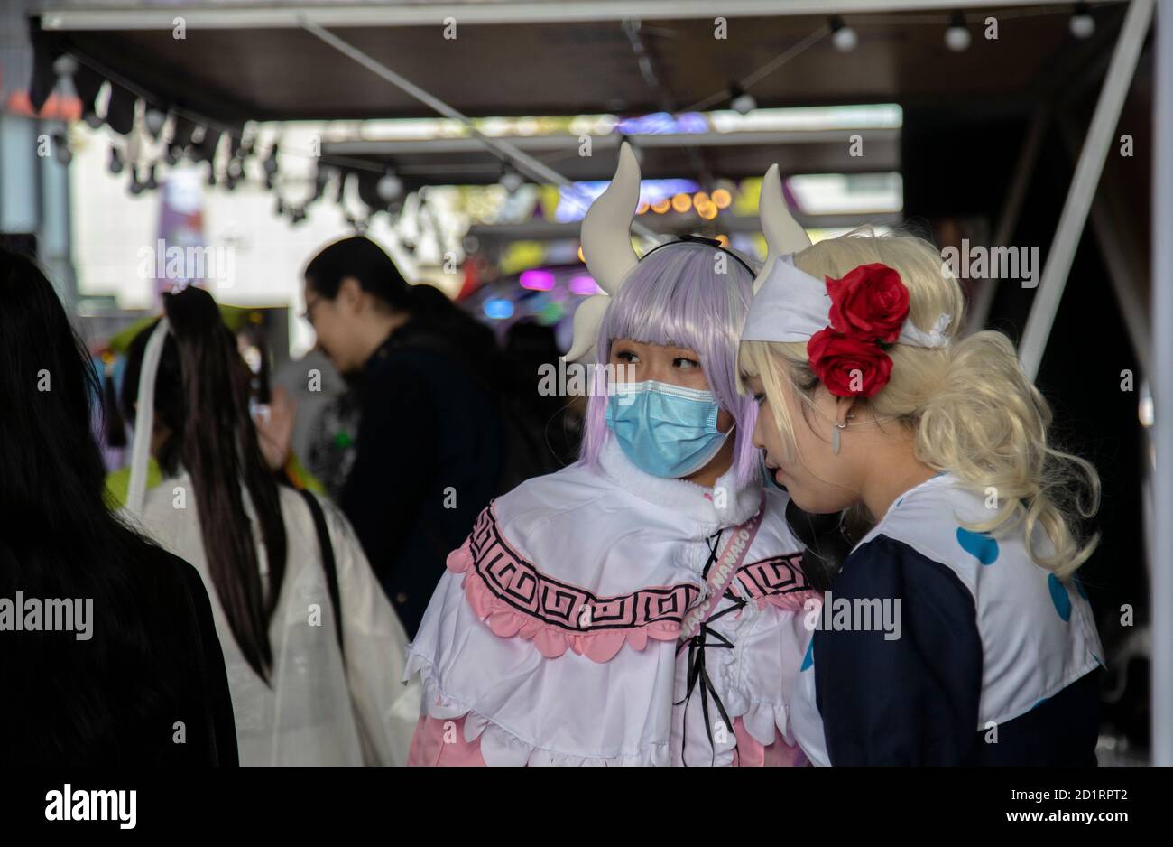 Young people makeup and cosplay on an ACGN party. ACGN, a combined ...