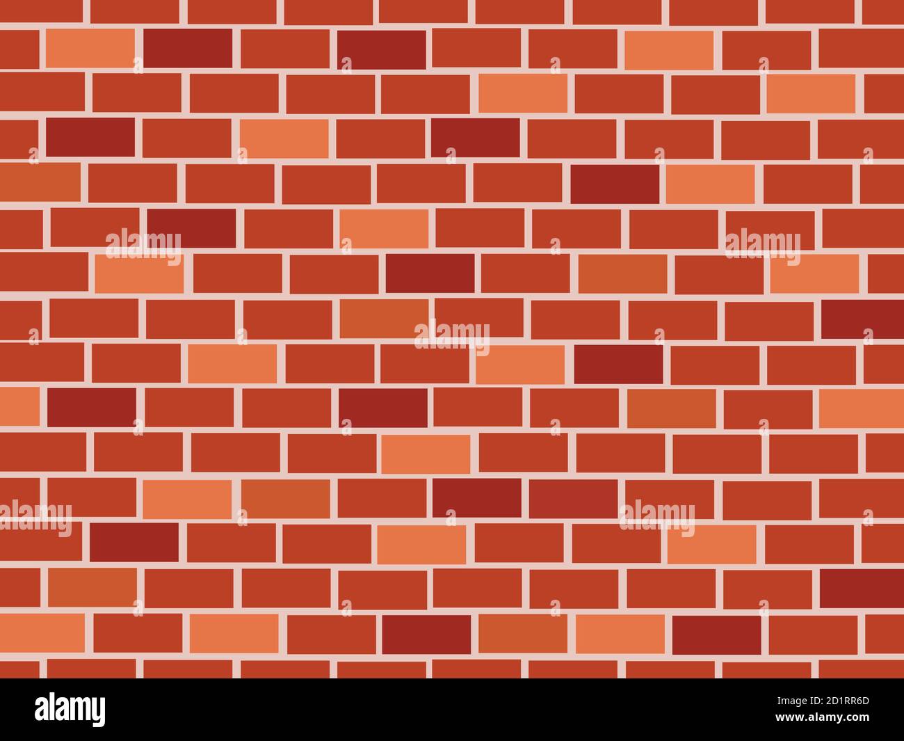 Red brick wall seamless Vector illustration background Stock Vector ...
